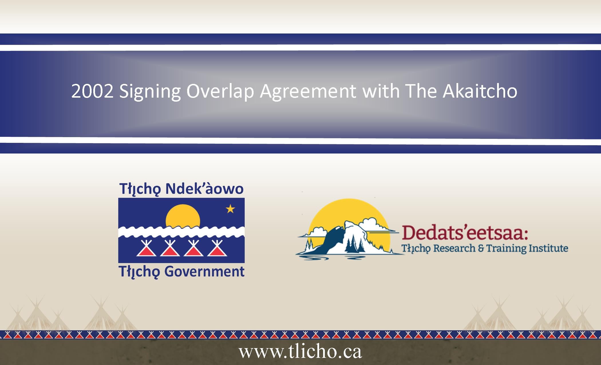 2002 Signing Overlap Agreement with The Akaitcho | Tlicho Film Archive